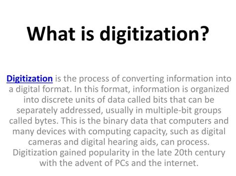 Ppt What Is Digitization Powerpoint Presentation Free Download Id12010614