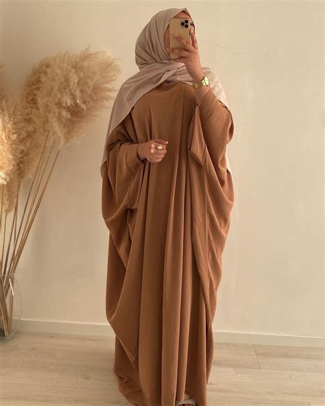 BAINA Damen Muslim Roben Zweiteiliger Einfarbig Lose Muslimisches Kleid Mit Kapuze Islamische