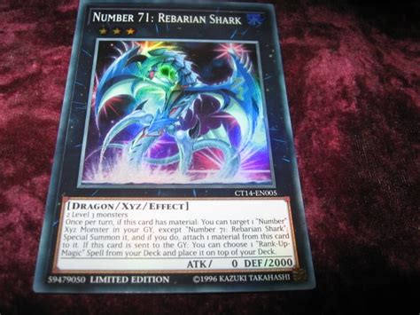 Yu Gi Oh Number 71 Rebarian Shark Foil 292957171 ᐈ Ghost 64 På Tradera
