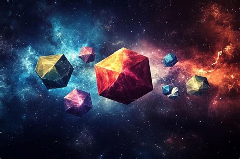 Colorful D Cubes Floating In Space Premium Ai Generated Image