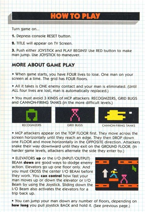 Atari 2600 Vcs Adventures Of Tron Scans Dump Download Screenshots