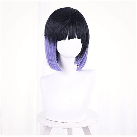 Genshin Impact Liyue Yelan Cosplay Wig Short Double Color Etsy