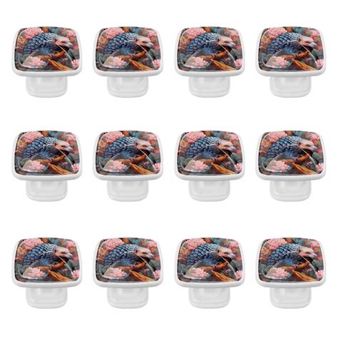 12 Pack Pangolin Square Cabinet Knobs Kitchen Cabinet Pulls Cupboard