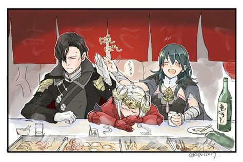 Byleth Byleth Edelgard Von Hresvelg And Hubert Von Vestra Fire