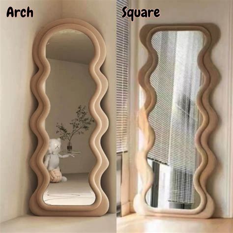 Jual Cermin Aesthetic Cermin Estetik Irregular Wavy Mirror