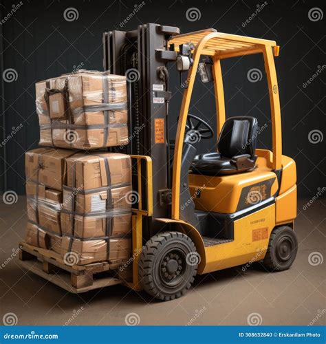 Forklifts In Industrial Warehouses Precision Lifting And Transport Of
