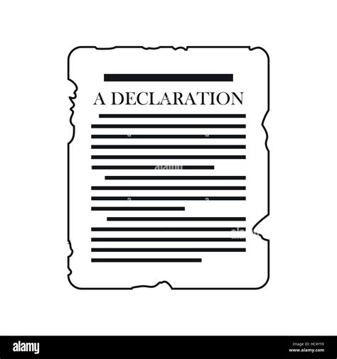 Declaration Black Icon Stock Vector Image Art Alamy