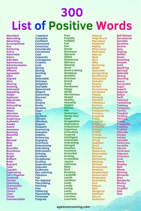 1000 Positive Words To Write The Life You Want English Writing
