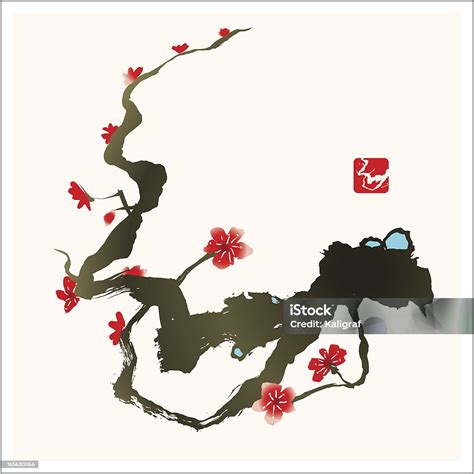 Pohon Sakura Ilustrasi Stok Unduh Gambar Sekarang Alam Botani