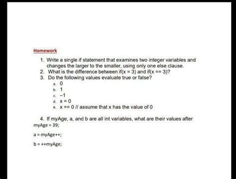 Solved Homework 1 Write A Single If Statement That Examines Chegg Com
