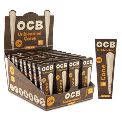 Ocb Unbleached Cone 1 14 6pk 32ct Virgin Gotham Distro