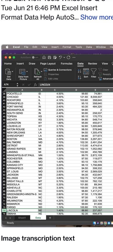 Solved Edit View Insert Format Tools Data Window Help O Chegg
