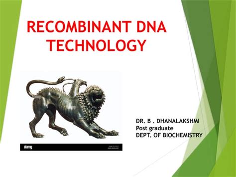 Recombinant Dna Technology Final Pptpptx Recombinant Dna Technology Final Pptpptx