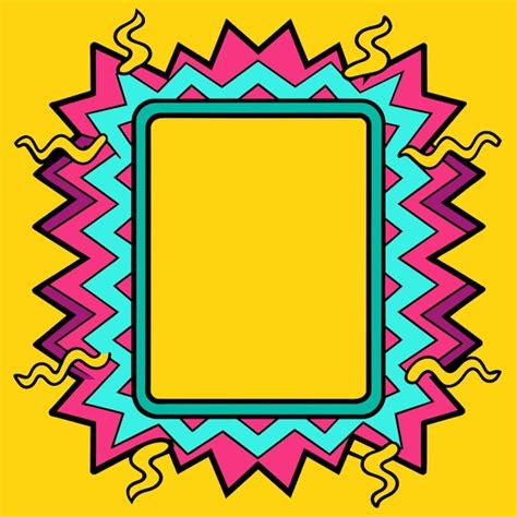 Premium Vector Rectangle Shape Colorful Frame