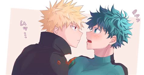 ヒロアカ【腐】 💥🥦キスの日落描き💕 いかのイラスト Pixiv