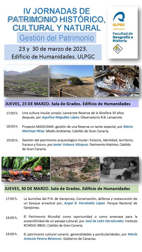 Iv Jornadas De Patrimonio Histórico Cultural Y Natural Facultad De