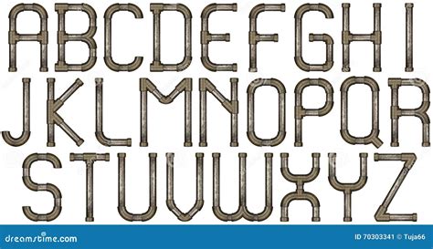 Letras Del Alfabeto Del Tubo Imagen De Archivo Imagen De Detalle Placa
