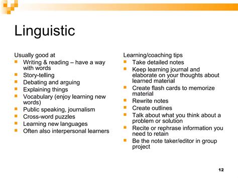 Intelligence Types Test Ppt