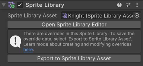 Sprite Library Component In Unity D Animation