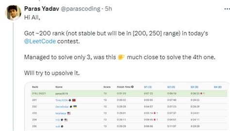 Avdhesh Singh Yadav On Linkedin Leetcode Coding Coder Contest
