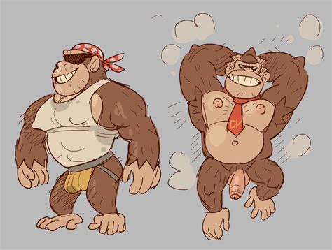 Rule 34 Anthro Ape Balls Bara Barazoku Brown Fur Bulge Bunbunny