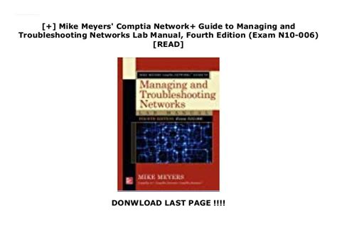 Mike Meyers Comptia Network Guide To Managing And Troubleshooti