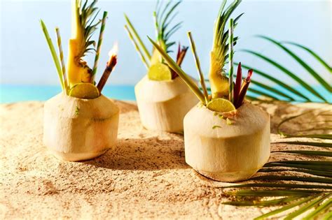 Pittige Ananas Kokos Mocktail In Een Jonge Kokosnoot Sligro ISPC Be