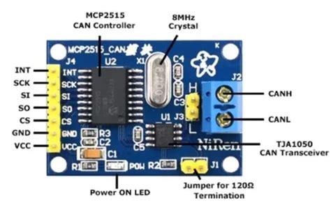 Can Bus Mcp2515 Tja1050 Obdii Módulo Arduino Automação Cod Am431
