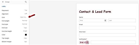 How To Change The Font On My Form FormBuilder Knowledge Base