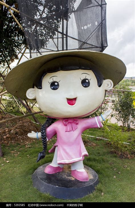 京族女孩卡通造型雕像高清图片下载红动中国