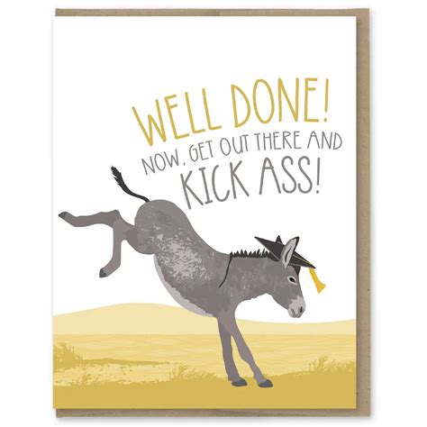 Kick Ass Graduation Card Modern Printed Matter Outer Layer