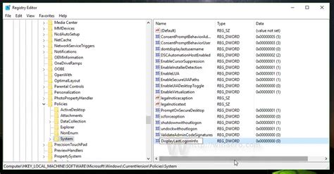 Show The Last Logon Information At Every Logon In Windows 10