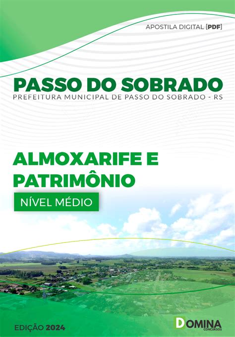 Apostila Pref Passo Do Sobrado Rs 2024 Almoxarife E Patrimônio Domina