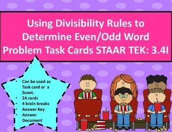 I Using Divisibility Rules To Determine Even Odd Word Problems STAAR