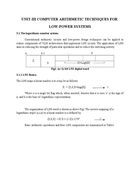 Unit Iii Computer Arithmetic Techniques For Low Power Systems Pdf Random Access Memory