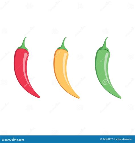 Mexican Jalapeno Hot Chili Pepper Vector Icon On White Background