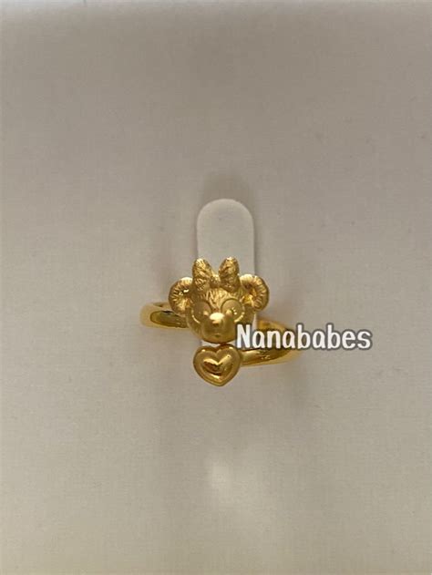 現貨 周大福 Full Set 迪士尼限定 Disney Duffy Shelliemay 金介指 金戒指 足金 女裝 飾物及配件 戒指