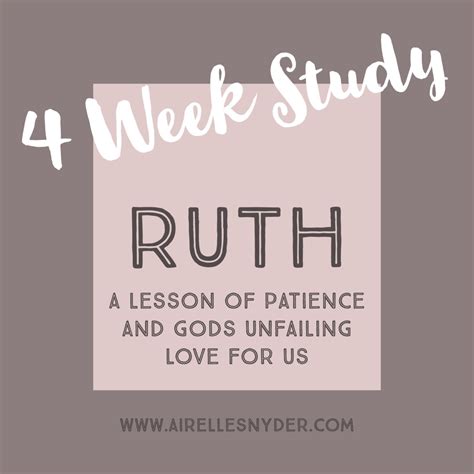 Ruth Chapter 1 Bible Study Airelle Snyder