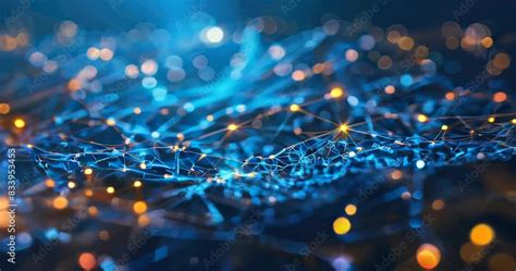 nodes and lines on dark background visualizing internet connectivity