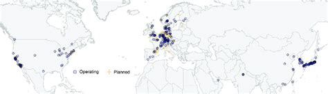 Map Of The Hydrogen Filling Stations Currently In Operation And