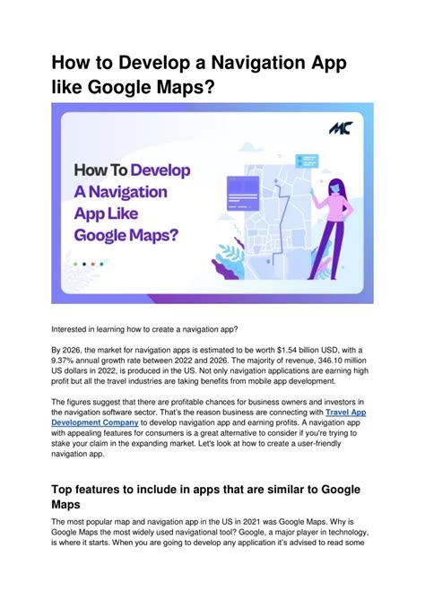 PPT How To Develop A Navigation App Like Google Maps PowerPoint