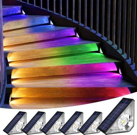 알리익스프레스 프로모션 코드 태양광 Led 계단 조명 Rgb 따뜻한 빛 방수 Ip67 등급 정원 울타리 장식용 야외 조명