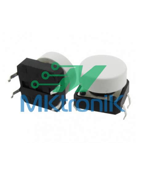 INTERRUPTOR PUSH BUTTON 12X12mm 4 PINES PULSADOR NO BLANCO