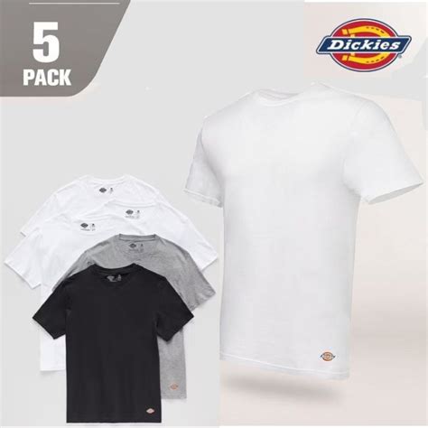 5 Pack Of Dickies Temp Iq Cooling Crew Neck Tees Size Large You Will Receive 3 White 1