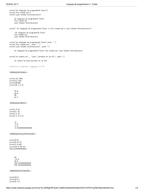 Lenguaje De Programacion Ii Colab Actividad 03 Pdf Programación