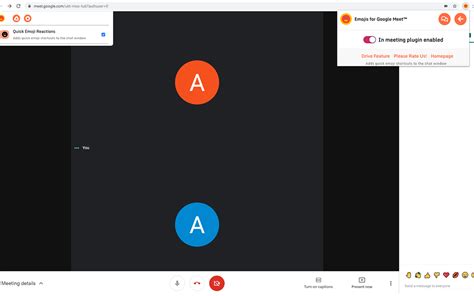 Emojis For Google Meet