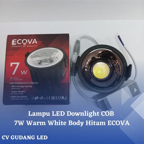 Promo Lampu Led Downlight Cob W Warm White Body Hitam Ecova Kab Sleman Gudang Led Jogja