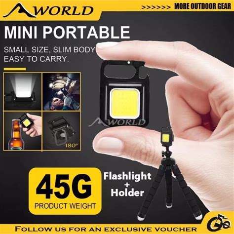 Mini Usb Recargable Al Aire Libre Flash Luz De Bolsillo Clip