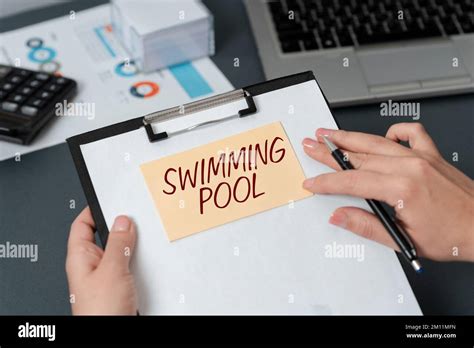 Text Caption Presenting Swimming Pool Business Showcase Structure
