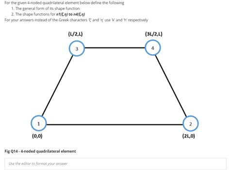 Solved For The Given 4 Noded Quadrilateral Element Below